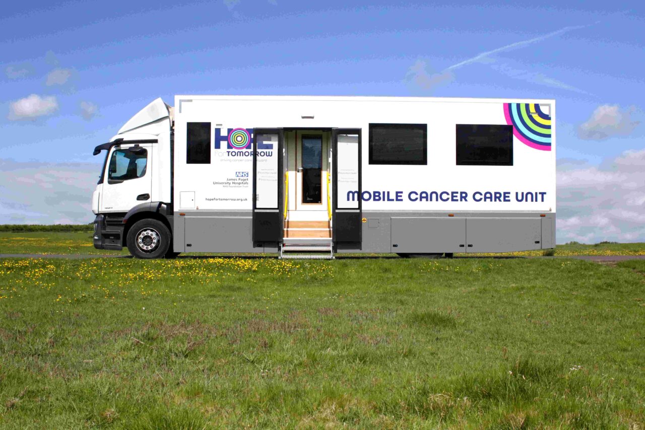 James Paget launches brand new £300,000 mobile cancer care unit - Hope ...