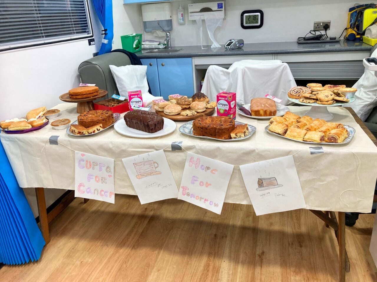 Over £1,200 raised thanks to a ‘Cuppa’ on board Caron - Hope For Tomorrow